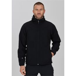 Softshelljacke WHISTLER "Duble", Herren, Gr. XL, schwarz (schwarz, schwarz), 96% Polyester, 4% Elasthan, unifarben, kurz, ohne Ausschnitt, Jacken Softshelljacke, mit 8.000 mm Wassers&auml;ule