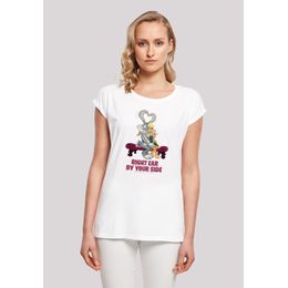 T-Shirt F4NT4STIC "Looney Tunes Bugs And Lola Valentine's Cuddle", Damen, Gr. 4XL, wei&szlig;, Obermaterial: 100% Baumwolle, regular fit, Rundhals, ohne B&uuml;ndchen, Shirts T-Shirt, Print