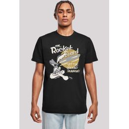 T-Shirt F4NT4STIC "Looney Tunes Wile E Rocket Board Cartoon", Herren, Gr. S, schwarz, Obermaterial: 100% Baumwolle, regular fit, Rundhals, ohne B&uuml;ndchen, Shirts T-Shirt, Herren,Premium Merch,Regular-Fit,Basic,Bedruckt