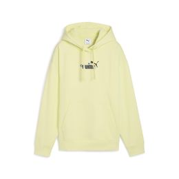 Hoodie Puma "Essentials Nature 2.0 Comfort Hoodie Damen", Damen, Gr. L, gelb (gold moon gelb), 68% Baumwolle, 32% Polyester, comfort fit, Sweatshirts