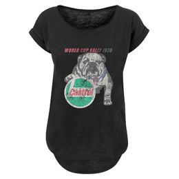 T-Shirt F4NT4STIC "Castrol 1970", Damen, Gr. L, schwarz, Obermaterial: 100% Baumwolle, regular fit, Rundhals, ohne Bündchen, Shirts T-Shirt, Official Merch