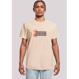 T-Shirt F4NT4STIC "Geishora Japan Streetstyle", Herren, Gr. L, sand, Obermaterial: 100% Baumwolle, regular fit, Rundhals, ohne Bündchen, Shirts, Japan Streetwear Styles