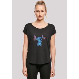 T-Shirt F4NT4STIC "Lilo And Stitch Little Devils", Damen, Gr. XS, schwarz, Obermaterial: 100% Baumwolle, regular fit, Rundhals, ohne B&uuml;ndchen, Shirts T-Shirt, Print