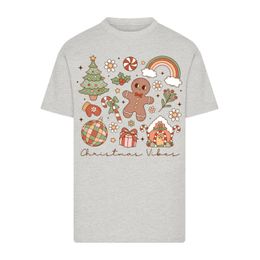 T-Shirt F4NT4STIC "Weihnachten Vibes Cozy Cute Winter", Herren, Gr. 3XL, erdgrau, Obermaterial: 100% Baumwolle, regular fit, Rundhals, ohne B&uuml;ndchen, Shirts T-Shirt, Premium Qualit&auml;t