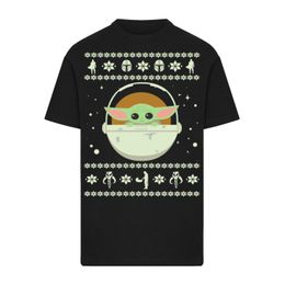 F4NT4STIC Herren T-Shirt "Star Wars The Mandalorian The Child Weihnachten"schwarz, Gr. XS, Obermaterial: 100% Baumwolle, Shirts, Premium Qualität