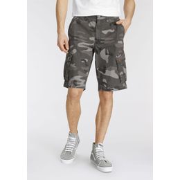 Cargoshorts AJC, Herren, Gr. 30, Länge 32, grün (camouflagefarben), Web, Obermaterial: 100% Baumwolle, unifarben, schmal kniefrei, Hosen, aus strukturiertem Web