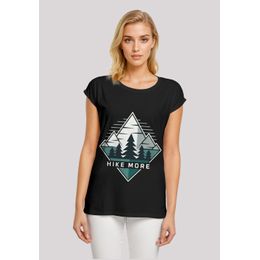 T-Shirt F4NT4STIC "Hike More Mountains", Damen, Gr. 4XL, schwarz, Obermaterial: 100% Baumwolle, regular fit, Rundhals, ohne Bündchen, Shirts, Premium Qualität