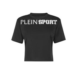 T-Shirt Plein Sport "T-Shirt", Damen, Gr. S, schwarz (02, schwarz), Obermaterial: 100% Polyester, Shirts T-Shirt