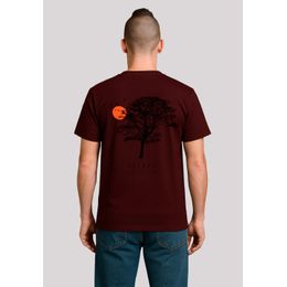 T-Shirt F4NT4STIC "Escape Discover the World Tree Birds", Herren, Gr. L, braun (maroon), Obermaterial: 100% Baumwolle, regular fit, Rundhals, ohne Bündchen, Shirts, Premium Qualität, ESCAPE Collection