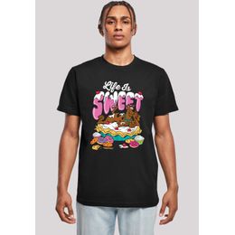 T-Shirt F4NT4STIC "Scooby Doo Life Is Sweet", Herren, Gr. 4XL, schwarz, Obermaterial: 100% Baumwolle, regular fit, Rundhals, ohne B&uuml;ndchen, Shirts T-Shirt, Herren,Premium Merch,Regular-Fit,Basic,Bedruckt