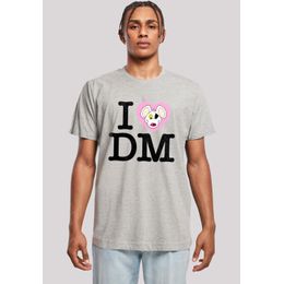 T-Shirt F4NT4STIC "Danger Mouse I Love DM", Herren, Gr. L, erdgrau, Obermaterial: 100% Baumwolle, regular fit, Rundhals, ohne Bündchen, Shirts, Premium Qualität