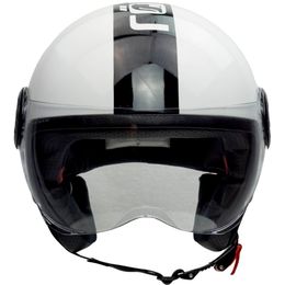 RÖMER HELME Motorradhelm RÖMER HELME "Fight" Gr. L, schwarz (weiß, schwarz), Helme, L Kopfumfang: 59cm - 60cm