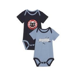 Jogginganzug Puma "Minicats Newborn 2er-Pack Body Kinder", Jungen, Gr. 62, blau (cool blau), Obermaterial: 100% Baumwolle, Sportanzüge Jogginganzug
