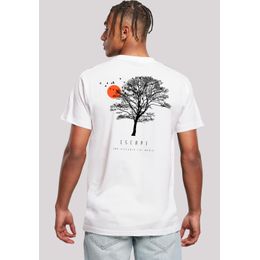 T-Shirt F4NT4STIC "Escape Discover the World Tree Birds", Herren, Gr. L, weiß, Obermaterial: 100% Baumwolle, regular fit, Rundhals, ohne Bündchen, Shirts, Premium Qualität, ESCAPE Collection