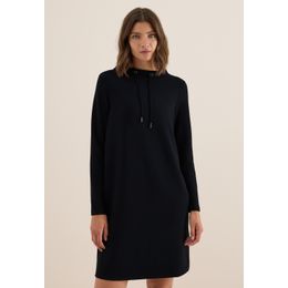 Midikleid Cecil, Damen, Gr. S (38), US-Größen, urban dunkelblau, Stoff, 100% Lyocell, unifarben, normal knieumspielend, hoch geschlossener Ausschnitt, abgesteppt, Kleider, aus Lyocell