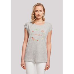 T-Shirt F4NT4STIC "Winter Time", Damen, Gr. 4XL, grau (erdgrau), Obermaterial: 100% Baumwolle, regular fit, Rundhals, ohne B&uuml;ndchen, Shirts T-Shirt, Print