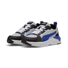 Sneaker Puma "X-Ray 3 Sneakers Jugendliche", Damen, Gr. 37, schwarz (glacial gray vivid blau schwarz), Obermaterial: Synthetik, Textil; Futter: Textil; Innensohle: Textil; Laufsohle: Synthetik, Gummi, Schuhe Sneaker