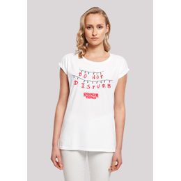 T-Shirt F4NT4STIC "Stranger Things Do Not Disturb", Damen, Gr. 4XL, wei&szlig;, Obermaterial: 100% Baumwolle, regular fit, Rundhals, ohne B&uuml;ndchen, Shirts T-Shirt, Premium Qualit&auml;t