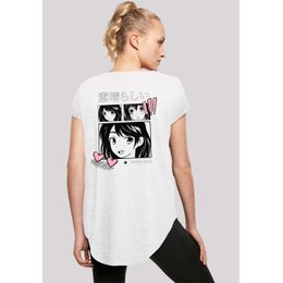T-Shirt F4NT4STIC "Manga Anime Japan Grafik", Damen, Gr. S, weiß, Obermaterial: 100% Baumwolle, regular fit, Rundhals, ohne Bündchen, Shirts, Print