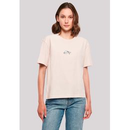 T-Shirt F4NT4STIC "Alice Hut LOGO", Damen, Gr. L, pink, Obermaterial: 100% Baumwolle, oversize, Rundhals, ohne Bündchen, Shirts, Retro, Heroes of Childhood, TV Serie