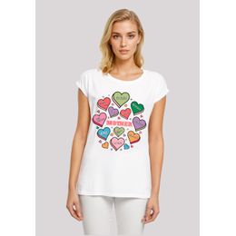 T-Shirt F4NT4STIC "Muttertag Mama Herzen", Damen, Gr. 4XL, wei&szlig;, Obermaterial: 100% Baumwolle, regular fit, Rundhals, ohne B&uuml;ndchen, Shirts T-Shirt, Premium Qualit&auml;t