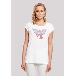 T-Shirt F4NT4STIC "DC Comics Wonder Woman 84 Neon Emblem", Damen, Gr. 4XL, wei&szlig;, Obermaterial: 100% Baumwolle, regular fit, Rundhals, ohne B&uuml;ndchen, Shirts T-Shirt, Print