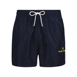 Badeshorts Sergio Tacchini "GUACETO SWIMSHORT Herren", Herren, Gr. M, EURO-Gr&ouml;&szlig;en, blau (navy, popcorn), Polyester, Badehosen Badeshorts, Badehose Herren, Badeshorts, Strandhose, Swimwear, Beachwear, Sale