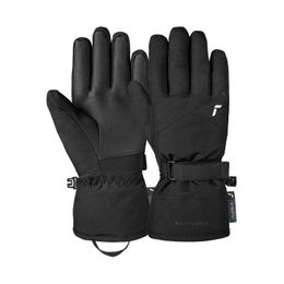 Skihandschuhe Reusch "Alena R-TEX XT", Damen, Gr. 8,5, schwarz, silberfarben, 87% Polyester, 11% Lederimitat, 2% Elasthan, unifarben, Handschuhe, mit wasser- und winddichter Eigenschaft