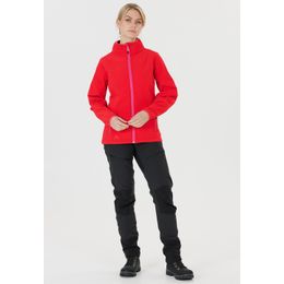 Softshelljacke WHISTLER "Covina", Damen, Gr. 42, rot, 94% Polyester, 6% Elasthan, unifarben, normal, hoch geschlossener Ausschnitt, Jacken Softshelljacke, mit wasser- und winddichtem Funktionsmaterial