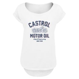 F4NT4STIC Damen T-Shirt "Castrol Liquid Engineering"wei&szlig;, Gr. S, Obermaterial: 100% Baumwolle, Shirts, Official Merch