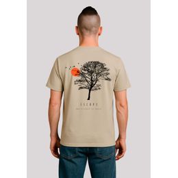 T-Shirt F4NT4STIC "Escape Discover the World Tree Birds", Herren, Gr. XL, beige (sand), Obermaterial: 100% Baumwolle, regular fit, Rundhals, ohne B&uuml;ndchen, Shirts T-Shirt, Premium Qualit&auml;t, ESCAPE Collection