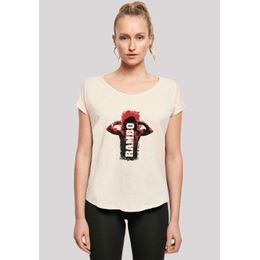 F4NT4STIC Damen T-Shirt "Rambo III Tying Sweatband"sandwei&szlig;, Gr. XS, Obermaterial: 100% Baumwolle, Shirts, Premium Qualit&auml;t