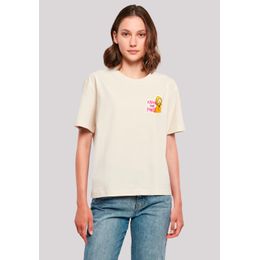 T-Shirt F4NT4STIC "Wickie Know Your Power", Damen, Gr. L, wei&szlig; (sandwei&szlig;), Obermaterial: 100% Baumwolle, oversize, Rundhals, ohne B&uuml;ndchen, Shirts T-Shirt, Nostalgie, Retro Print, Kinderserie