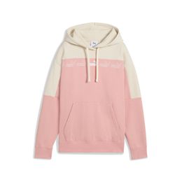 Hoodie Puma "Around The Block Hoodie Damen", Damen, Gr. M, pink (pink fruit), Obermaterial: 34% Polyester, 66% Baumwolle; Kapuzenfutter: 100% Baumwolle; Rippe: 3% Elasthan, 97% Baumwolle, comfort fit, Sweatshirts