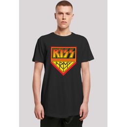 T-Shirt F4NT4STIC "Kiss Rock Band Army Logo", Herren, Gr. L, schwarz, Obermaterial: 100% Baumwolle, regular fit, Rundhals, ohne Bündchen, Shirts, Premium Qualität, Musik, By Rock Off