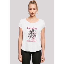 T-Shirt F4NT4STIC "Bad Girls Have More Fun", Damen, Gr. S, weiß, Obermaterial: 100% Baumwolle, regular fit, Rundhals, ohne Bündchen, Shirts, Print