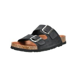 Pantolette COSMOS Comfort "COSMOS Comfort Pantoletten Leder", Damen, Gr. 38, schwarz, Leder, Schuhe Pantolette