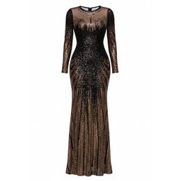 Goddiva Evening Dress female Gold size 38