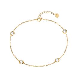 Glanzst&uuml;cke M&uuml;nchen Glanzst&uuml;cke M&uuml;nchen Fu&szlig;kette Damen Gr&ouml;&szlig;e One Size gold / wei&szlig;