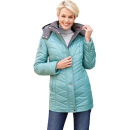 Damen Steppjacke mit Kontrastfutter jade-grau, Gr&ouml;&szlig;e 38