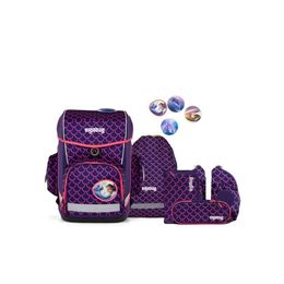 Ergobag Rucksack 'Cubo Light Schulranzen Set' Jungen Größe One Size dunkellila / pink