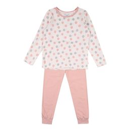 Sanetta Pyjama M&auml;dchen Gr&ouml;&szlig;e 98 hellgrau / pastellpink / offwhite