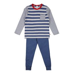 Sanetta Schlafanzug Jungen Gr&ouml;&szlig;e 140 navy / graumeliert / rot