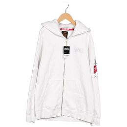 Alpha Industries Kapuzenpullover Herren Größe L Second Hand weiß