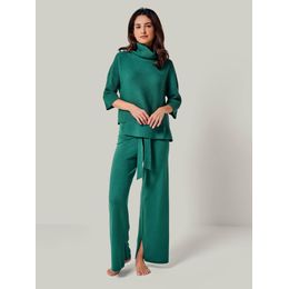 You Look Perfect Hausanzug 'LOUNGEWEAR SET - Pullover Bailey & Pants Bailey' Damen Gr&ouml;&szlig;e L dunkelgr&uuml;n