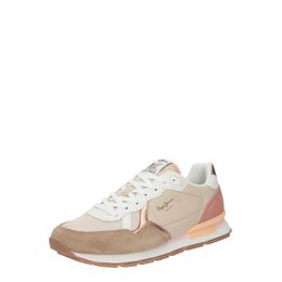 Pepe Jeans Sneaker 'Brit' Damen Größe 37 beige / dunkelbeige / rosegold / weiß