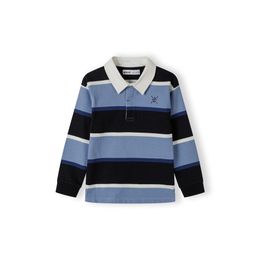 MINOTI Poloshirt Jungen Größe 98/104 hellblau / dunkelblau / schwarz / offwhite