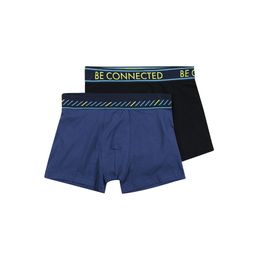 Sanetta Boxershorts Jungen Gr&ouml;&szlig;e 128 rauchblau / royalblau / neongelb / schwarz