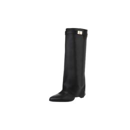 Ital-Design Stiefel Damen Gr&ouml;&szlig;e 37 gold / schwarz Winterschuhe