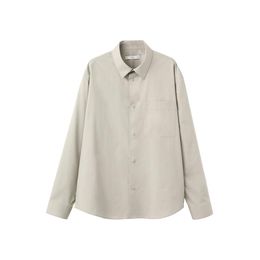 Mango Man Button Up Shirt 'PLAIN' male Beige size XS